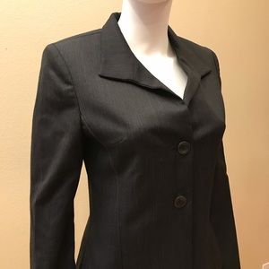 G2000 | Jackets & Coats | G200 Black Pinstriped Blazer Jacket Wool ...